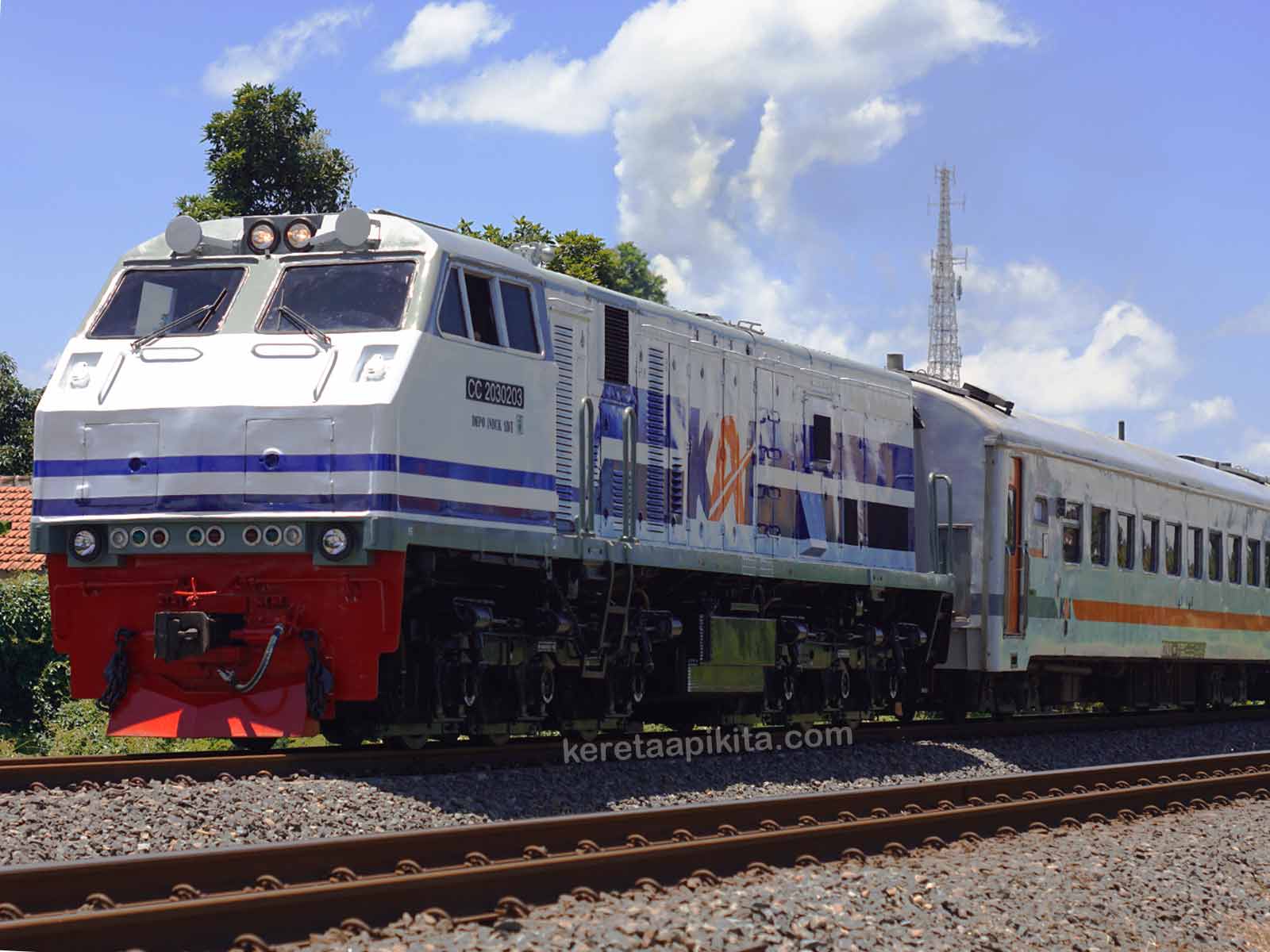 Tampilan Baru Lokomotif WnB CC 203 02 03 SDT Livery WnB Generasi Awal ...
